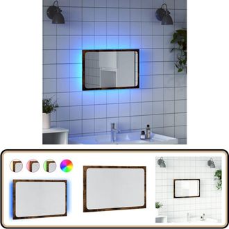 vidaXL LED-Badspiegel Sonoma-Eiche 60x8,5x38 cm Holzwerkstoff - Vidaxl