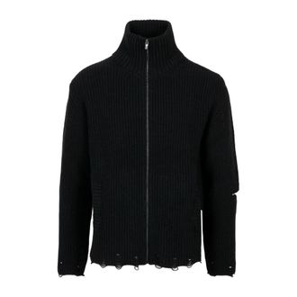 A Paper Kid Schwarze Baumwolljacke mit Stehkragen - - Knitwear - Herren - Schwarzk - XS
