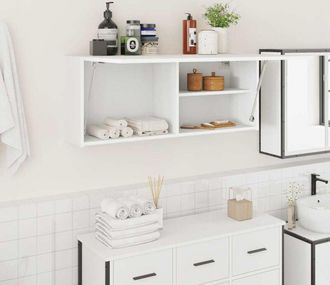 vidaXL Vidaxl - Armoire murale de bain blanc 100x25x40 cm bois ding&eacute;nierie