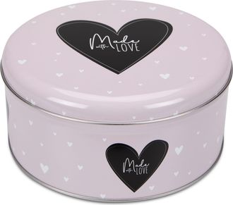 Städter Gebäckdose Made with Love ø 16,5 cm/H 8 cm Lila/Violett Rund