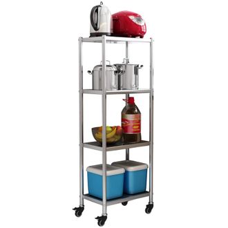 Generic Rollwagen auf R&auml;dern, hohes 3/4/5 FT-K&uuml;chenl&uuml;cken-Aufbewahrungsregal f&uuml;r Enge Orte, Kleiner, schlanker Rollwagen-Organizer mit R&auml;dern, Edelstahl (Farb