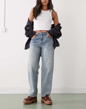 Rvca Jean - Indigo clair vintage-Bleu