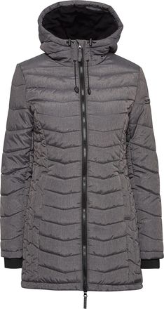 Oxmo Nelly Damen Steppmantel Wintermantel Winterjacke gefüttert mit Kapuze, Größe:S, Farbe:Smoked Pearl (180000)