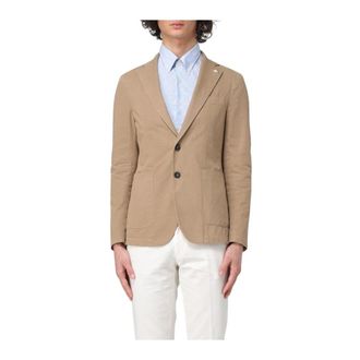 Manuel Ritz Eleganter Leinenblazer mit Taschen - - Jackets - Herren - Braun - XL