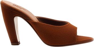 Gia Borghini Femme, Chaussures, Brun, Taille: 40 EU Edmonde Suede Sabot Sandal