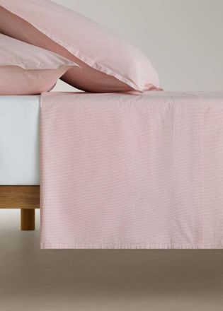 Mango Drap plat coton fil teint lit 135/140 cm pamplemousse - Home - Lit 135/140 cm - MANGO HOME