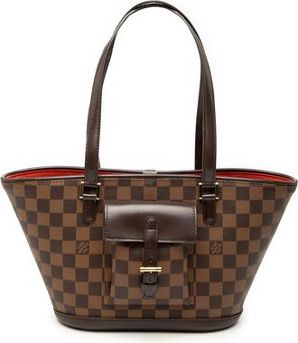 Louis Vuitton Hobo Bags - Damier Ebene Manosque PM - Gr. unisize - in Braun - f&uuml;r Damen