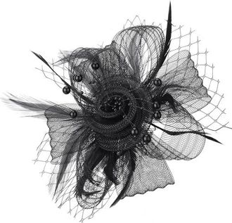 Dreshow Fascinator Chapeau Tea Party Cocktail Vintage Pilulier Chapeaux avec Pince Fourchue pour Filles et Femmes