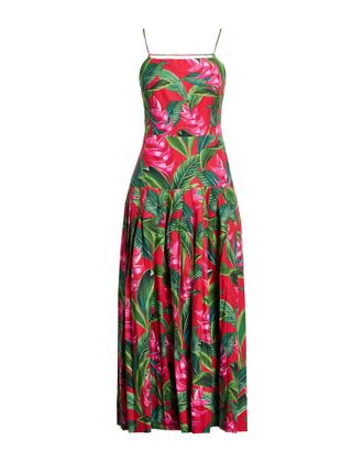 Farm Rio DREAM GARDEN RED STRAPPY MAXI DRESS