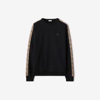 Burberry Sweat-shirt en coton d&eacute;tails Check, Size: XS