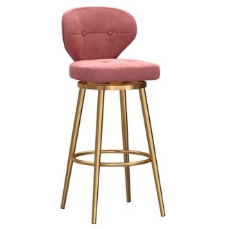 Generic Barhocker in Tresenh&ouml;he, 360&deg; drehbarer Tresenhocker, K&uuml;chenstuhl f&uuml;r Zuhause, Barhocker, geschwungene R&uuml;ckenlehne und runde Fu&szlig;st&uuml;tze