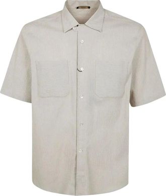 Herno Homme, Chemises, Beige, Taille: 2XL Chemise Textur&eacute;e &agrave; Manches Courtes