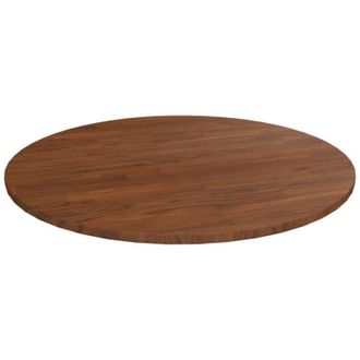 vidaXL Dessus de table rond Marron fonc&eacute; &Oslash;90x1,5cm Ch&ecirc;ne massif trait&eacute; Vidaxl