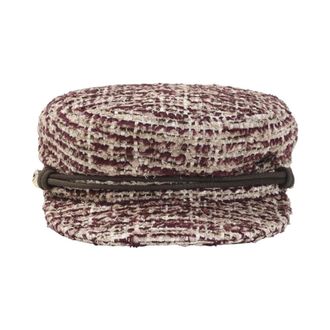 Maison Michel Femme, Accessoires, Rouge, Taille: M Nouveau Chapeau Abby en Tweed
