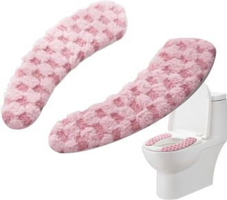 Generic Verdickter Pl&uuml;sch-Toilettensitzbezug - Waschbar, Klebend Und rutschfest | Weicher, Bequemer, Saugf&auml;higer Und K&auml;ltebest&auml;ndiger Universalbezug | Ideal F