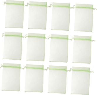 BESPORTBLE Traubenschutzbeutel Obstschutznetz 10x15cm Grün 100 Stück Gemüse Fruchtschutzbeutel Mit Kordelzug Netz Gewebe Schädlingsschutz Vogelabwehr