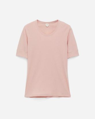 Arket Geripptes T-Shirt -Orange