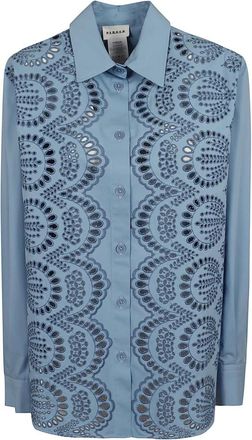 P.A.R.O.S.H. P.a.r.o.s.h., Femme, Blouses et Chemises, Bleu, Taille: 40 FR Cannes Shirt