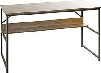 Haku Möbel Schreibtisch Eiche, schwarz, Metall, Spanplatte - Maße: B 120 cm x H 74 cm x T 60 cm, Style: Modern