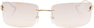 Cartier Panth&egrave;re Sonnenbrille mit eckiger Form - Gold
