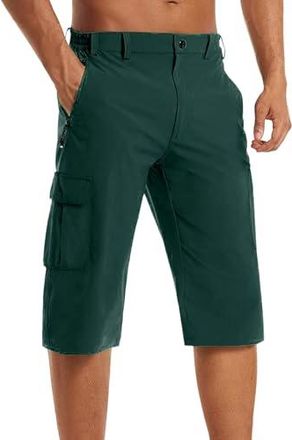 Generic Short de randonn&eacute;e 3/4 l&eacute;ger pour homme - Short de marche en plein air fin pour le travail et lescalade avec plusieurs poches - Short dentra&icirc;nement en