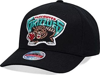 Mitchell & Ness Vancouver Grizzlies Black Hardwood Classic Red Flex Snapback Casquette, Noir, taille unique