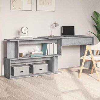 vidaXL Vidaxl - Bureau dangle Sonoma gris 200x50x76 cm Bois ding&eacute;nierie