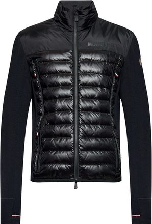 Moncler Wattierte Polartec Jacke mit Rei&szlig;verschluss - Schwarz