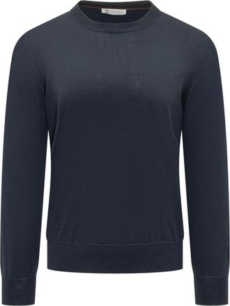 Brunello Cucinelli Homme, Pulls, Bleu, Taille: 4XL Pull ras du cou