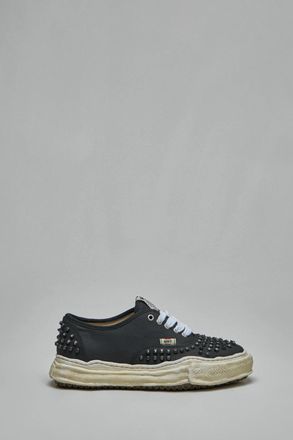 Miharayasuhiro Baker Original Sole Studded Paint Canvas Low-Top Sneaker
