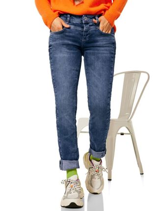 Street One Denim Casual Fit Middle Waist Slim Legs Jeanshose