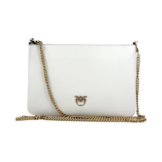 Pinko Pinko, Femme, Sacs, Blanc, Taille: ONE Size Flat Classic Vitello Seta