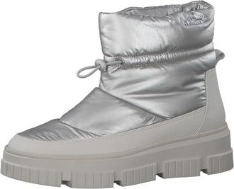 s.Oliver Bottines dhiver pour femme sans talon, doublées, plate-forme, champagne, 40 EU