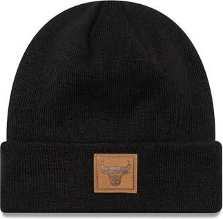 New Era NBA Bonnet dhiver Chicago Bulls Bonnet tricoté Logo de léquipe Chaud Noir