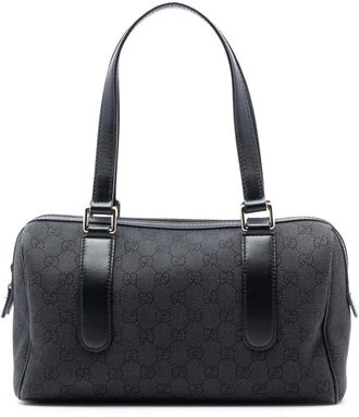 Gucci Crossbody Bags - GG Denim Charmy Boston Bag - Gr. unisize - in Grau - f&uuml;r Damen