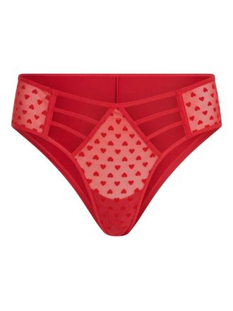 Marlies Dekkers culotte &agrave; imprim&eacute; coeur - Rouge