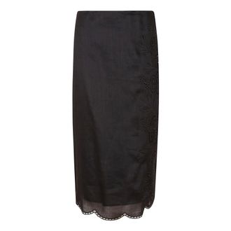 Max Mara Femme, Jupes, Noir, Taille: 38 FR &Eacute;l&eacute;gante Jupe Pliss&eacute;e