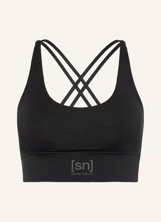 super.natural Cropped-Funktionstop All Day Super Mit Merinowolle schwarz