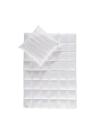 Billerbeck Bettenset Luna, Weiß, Naturmaterialien, 135x200 cm, für Hausstauballergiker geeignet, strapazierfähig, weich und anschmiegsam