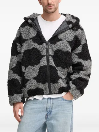 Fiorucci Angels Kapuzenjacke mit Wolken-Print - Schwarz