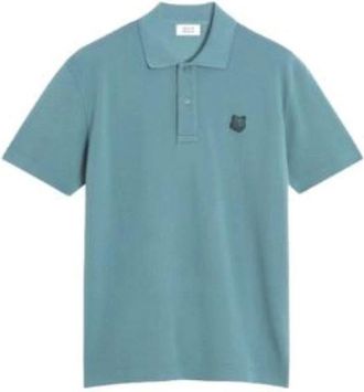 Maison Kitsun&eacute; Homme, Tops, Bleu, Taille: 2XL Polo