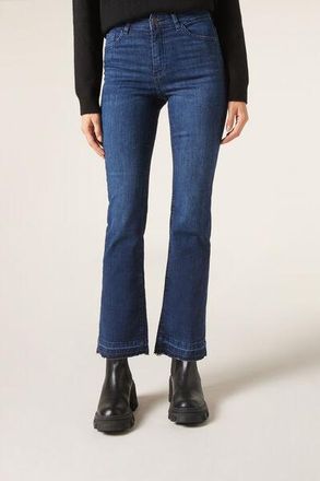 Calzedonia Flare Jeans Im Cropped-schnitt Blau