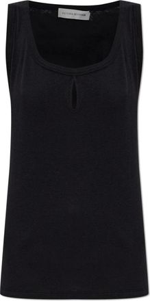 Victoria Beckham Femme, Tops, Noir, Taille: 42 FR Haut col roul&eacute; avec drap&eacute; au dos