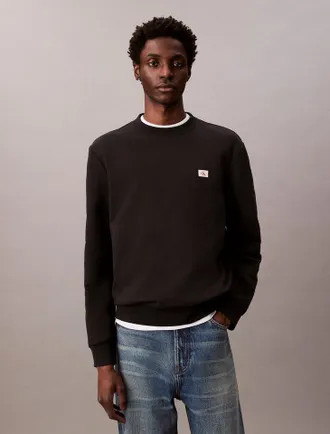Calvin Klein Jeans Sweatshirt 400GSM TRRY BDG CRWN Mit Rundhalsausschnitt