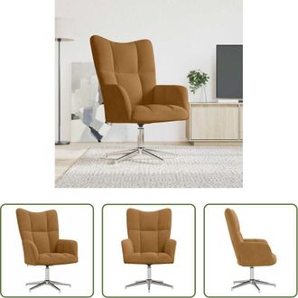 vidaXL Samt - Relaxsessel Braun Samt