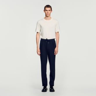 Sandro Pantalon droit &eacute;lastiqu&eacute;