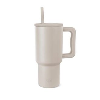 Simple Modern Thermobecher mit Strohhalm und Griff | Isolierter Edelstahl-Trinkbecher Eiskaffee-Reisebecher | Geschenke f&uuml;r Frauen und M&auml;nner | Trek | 890ml | Almon