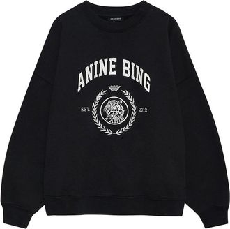 Anine Bing Miles Sweatshirt Collegiate - Vintage Black