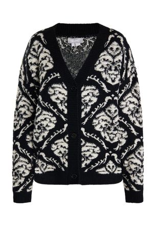 Usha Strickcardigan Damen schwarz/creme