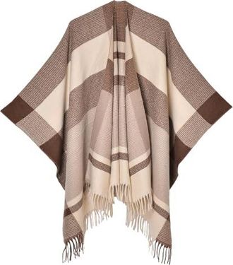 Generic pvucpot Echarpes Femme Hiver Chaud en Carreaux Doux Foulard Ch&acirc;le &eacute;charpe &eacute;pais Pull Ch&acirc;le Mode &eacute;charpe Longue Grand Unisexe Tartan Poncho Vintage Mul